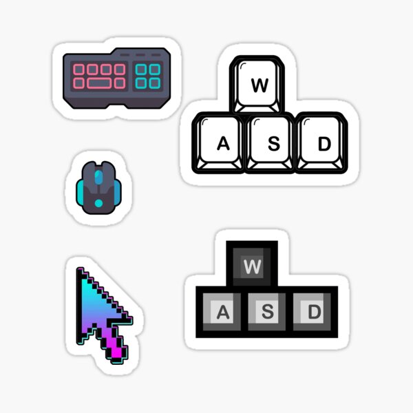 "Pcgaming Pack , WSAD Gamer " Sticker for Sale by bachapro | Redbubble