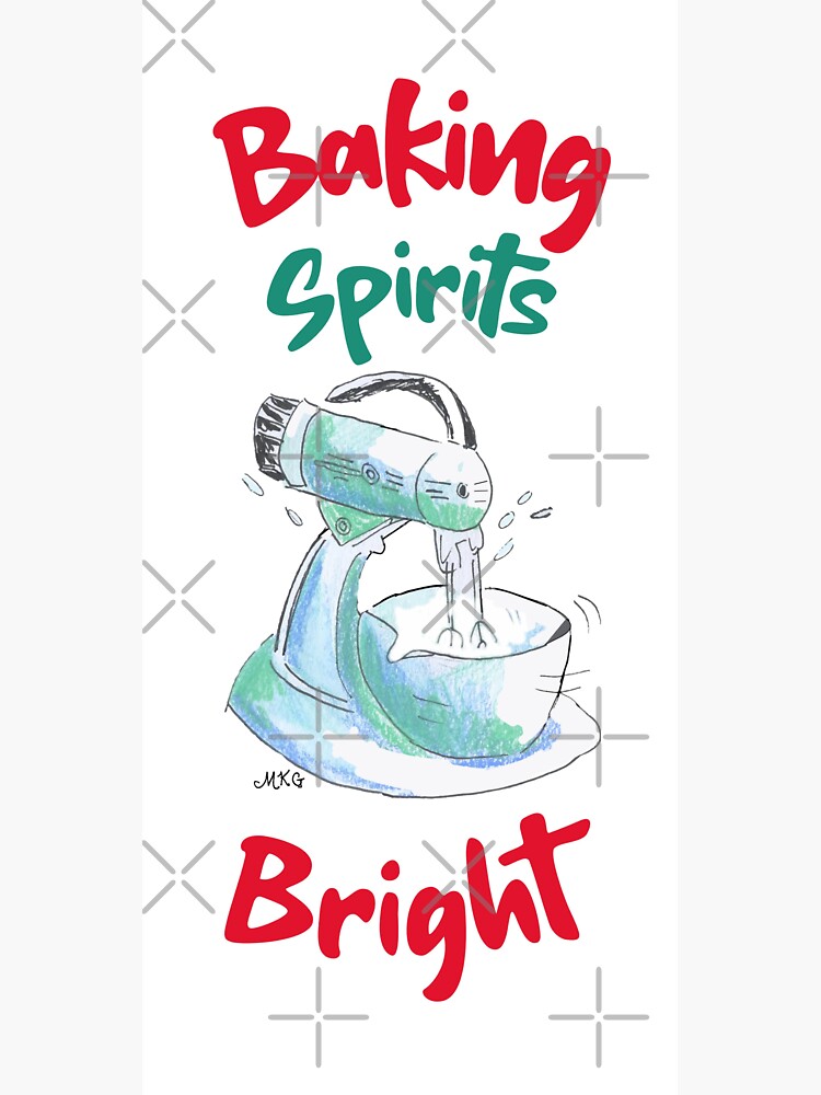 "Christmas Baking Spirits Bright Cute Baker Meme" Sticker for Sale by ...