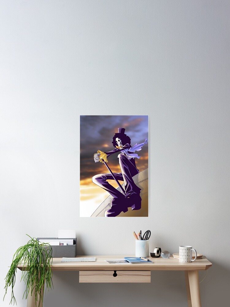 "One Piece Brook " Poster for Sale by Thebestindesign | Redbubble
