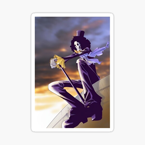 "One Piece Brook " Sticker for Sale by Thebestindesign | Redbubble