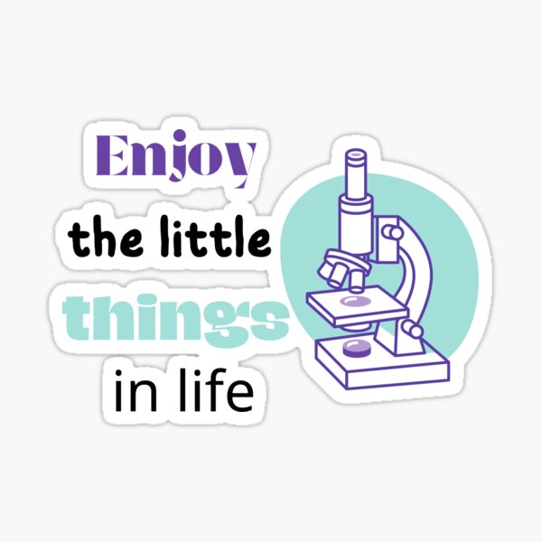 "funny microscope, microbiologists biology nerd science lab" Sticker ...