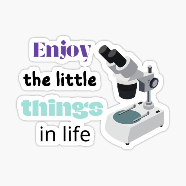 "funny microscope, microbiologists biology nerd science lab" Sticker ...