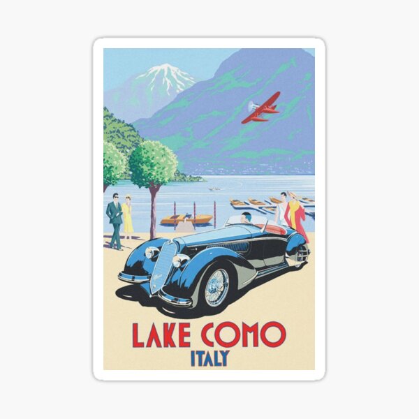 "Lake como vintage " Sticker for Sale by Tangoflow | Redbubble