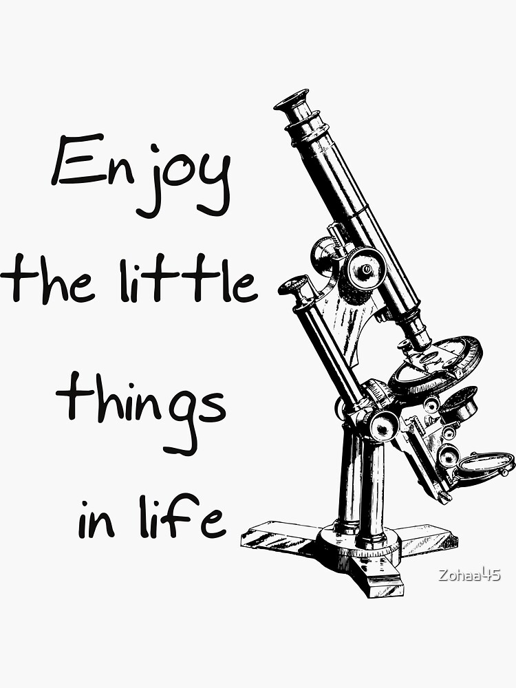 "Funny microscope, microbiologists biology nerd science lab" Sticker ...