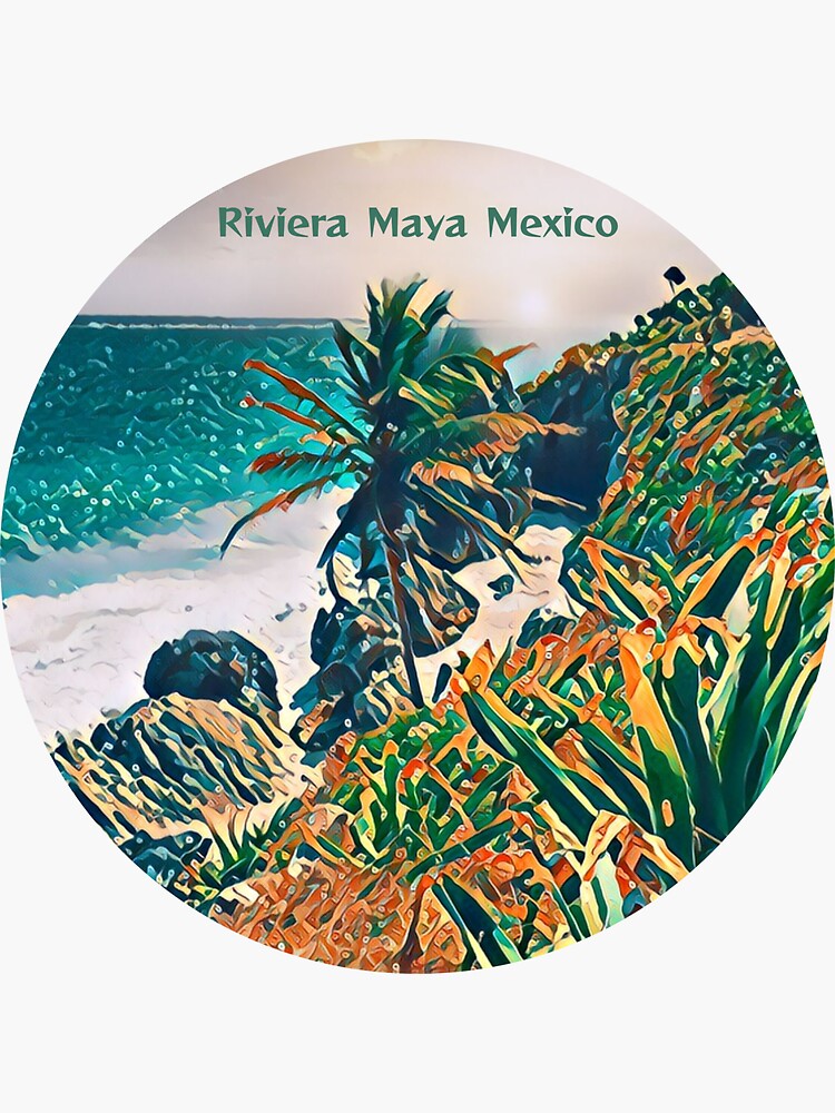 "Riviera Maya Mexico Tulum Beach" Sticker for Sale by Sba3Design ...