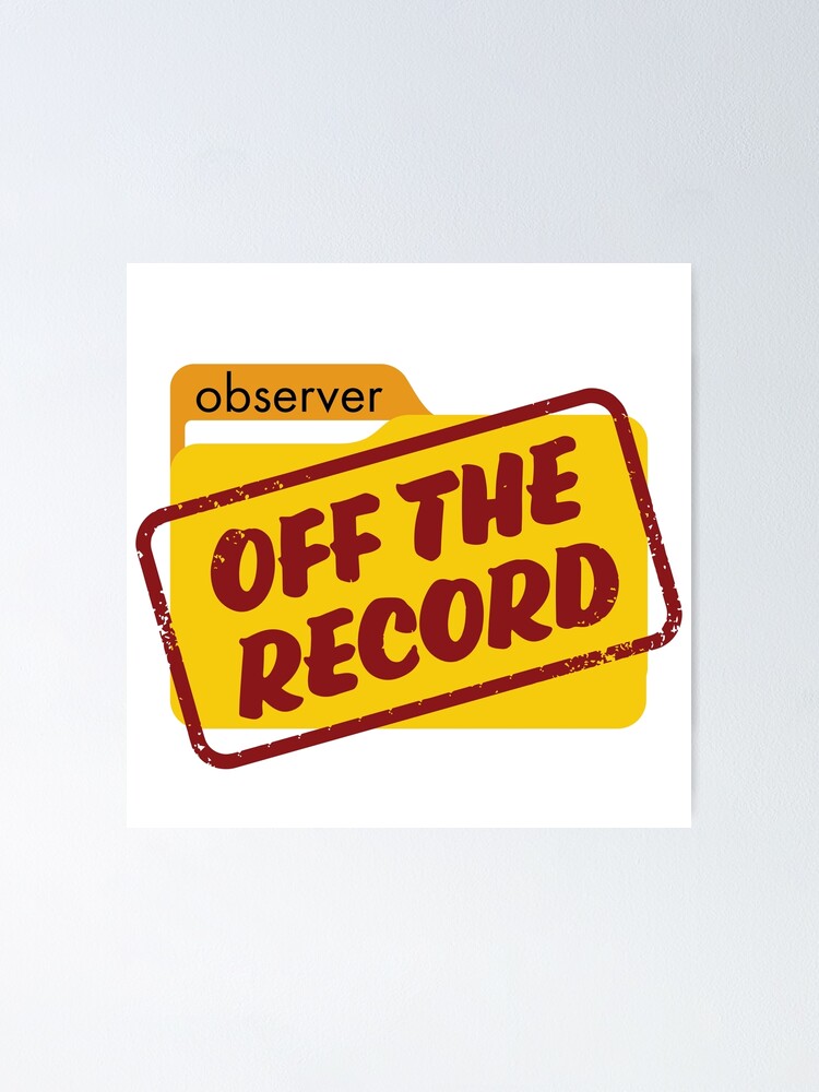 "Observer: Off The Record Logo" Poster for Sale by FordhamObserver ...