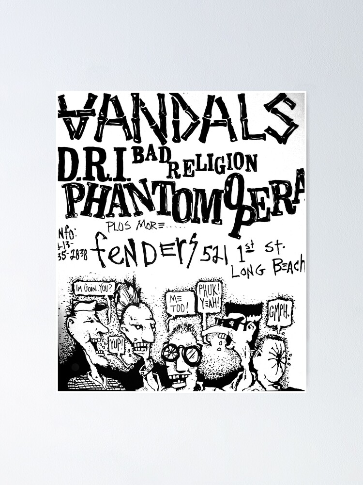 "The Vandals Punk Show Flyer" Poster for Sale by dennispurcell | Redbubble