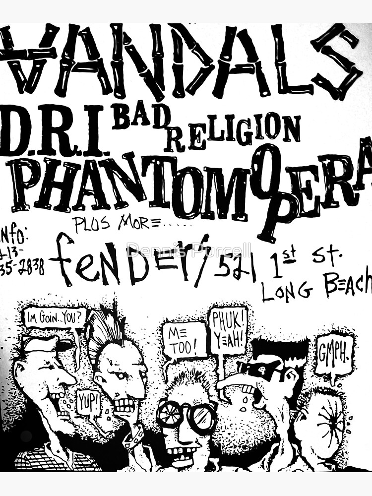 "The Vandals Punk Show Flyer" Sticker for Sale by dennispurcell | Redbubble