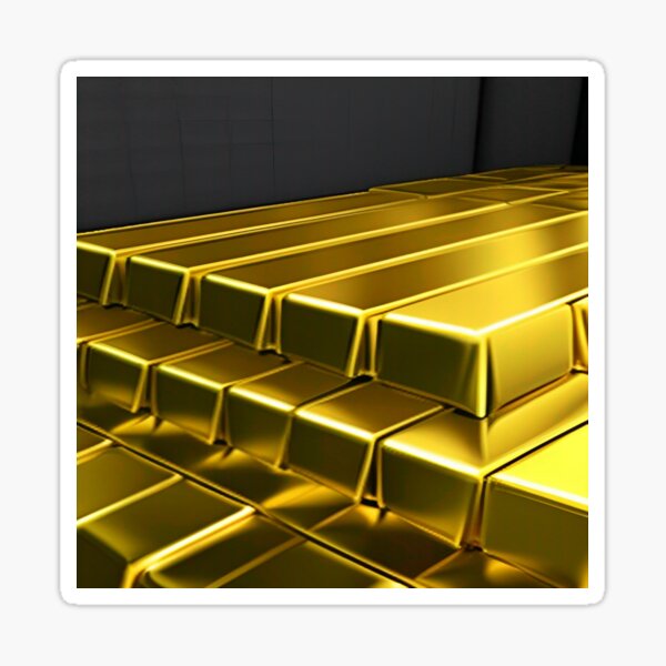 "Gold bars" Sticker for Sale by ZvezdanArt | Redbubble
