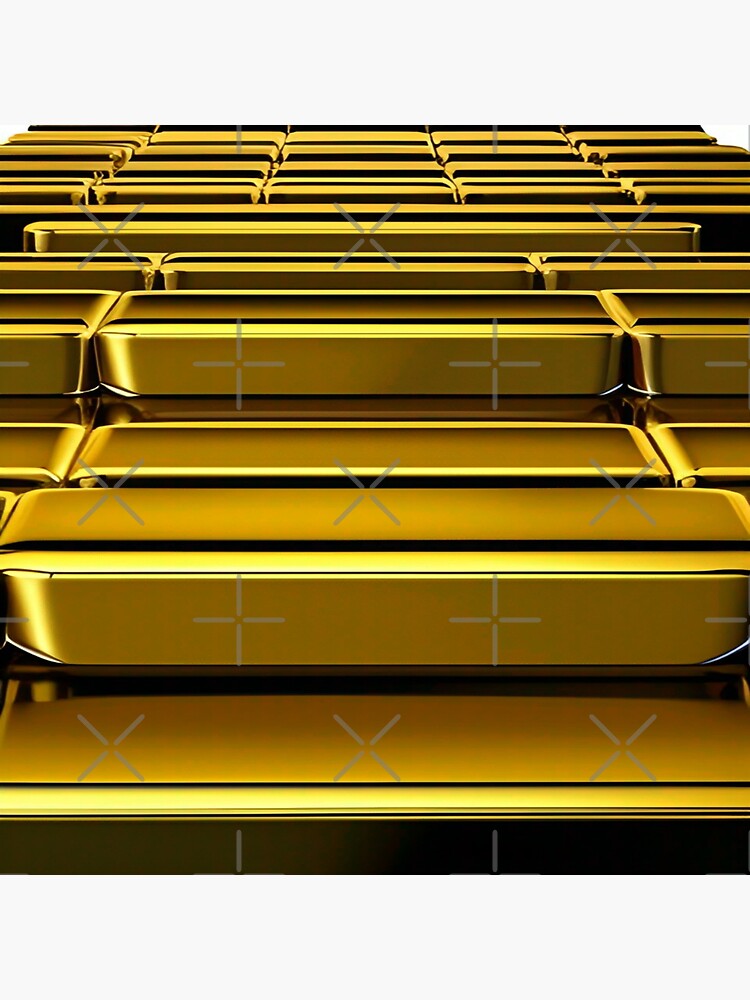 "Gold bars" Sticker for Sale by ZvezdanArt | Redbubble