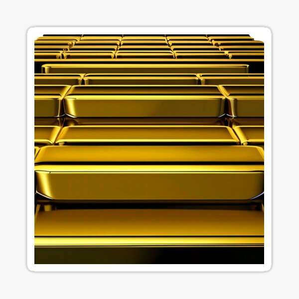 "Gold bars" Sticker for Sale by ZvezdanArt | Redbubble