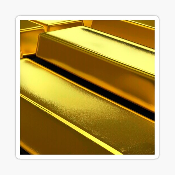 "Gold bars" Sticker for Sale by ZvezdanArt | Redbubble