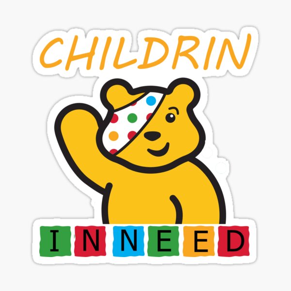 "Pudsey Bear - Children in need " Sticker for Sale by SRedha | Redbubble