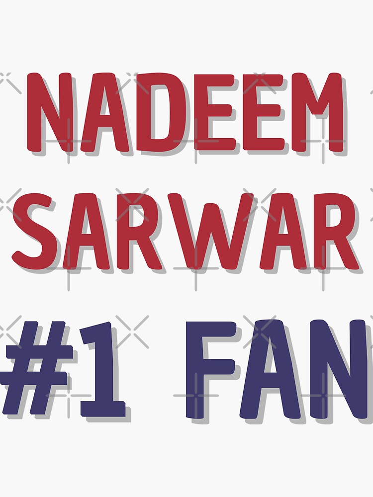 "Nadeem Sarwar - #1 Fan" Sticker for Sale by Rybariuns | Redbubble