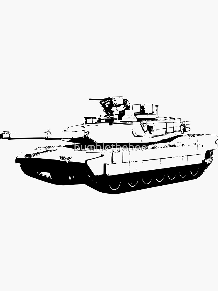 "US Army M1 Abrams Main Battle Tank" Sticker for Sale by bumblethebee ...