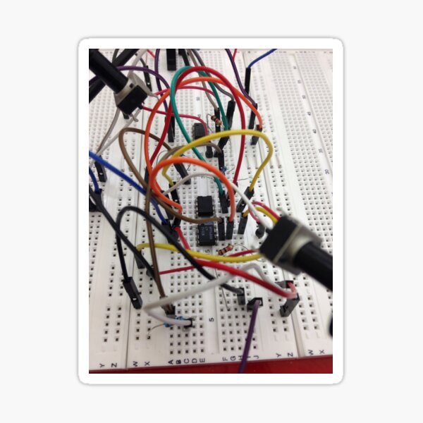 "Breadboard Circuit" Sticker for Sale by MaggieoftheOwls | Redbubble