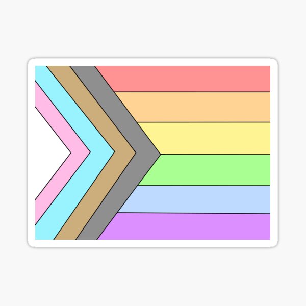"Inclusive Pride Flag Design" Sticker for Sale by KaitlynHammerle ...