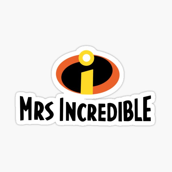 "Mrs. incredible" Sticker for Sale by HundredAcreWood | Redbubble