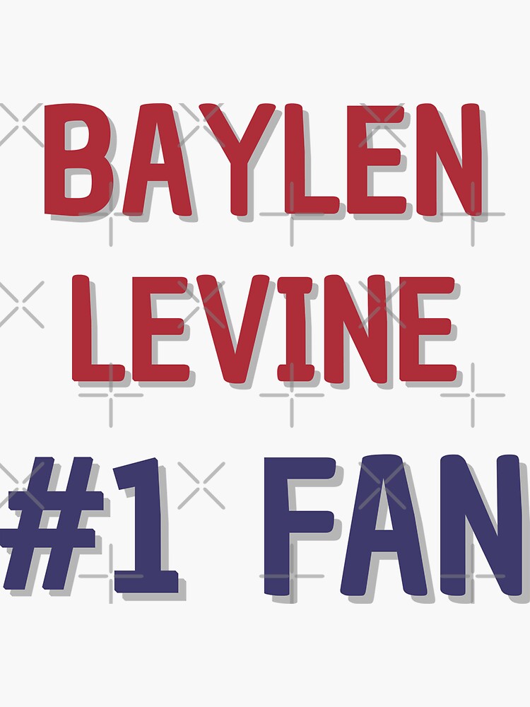"Baylen Levine - #1 Fan" Sticker for Sale by Rybariuns | Redbubble
