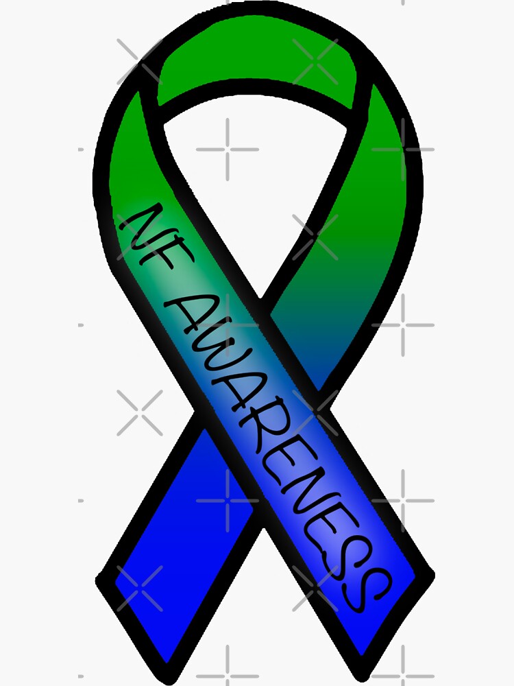 "NF Awareness Ribbon" Sticker for Sale by Girlthatsaws | Redbubble