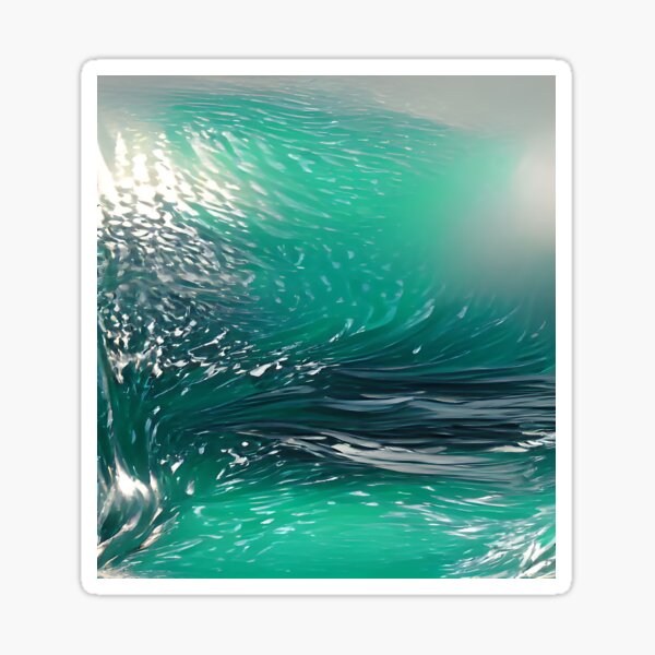 "Ocean Tidal Wave with Aqua Blue Waters " Sticker for Sale by ...