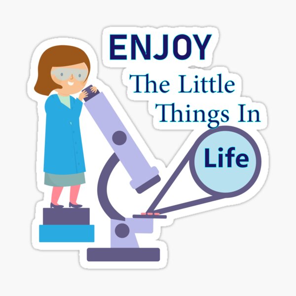 "Funny microscope, microbiologists biology nerd science lab" Sticker ...