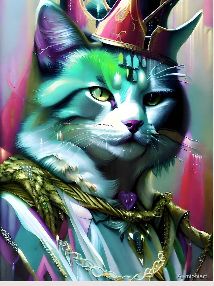 "Royal Cat - Modern digital art" Poster for Sale by Ai-michiart | Redbubble