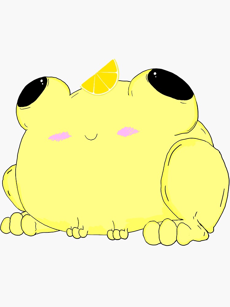 "little Kawaii lemon frog" Sticker for Sale by Mcoe1055 | Redbubble