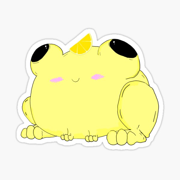 "little Kawaii lemon frog" Sticker for Sale by Mcoe1055 | Redbubble