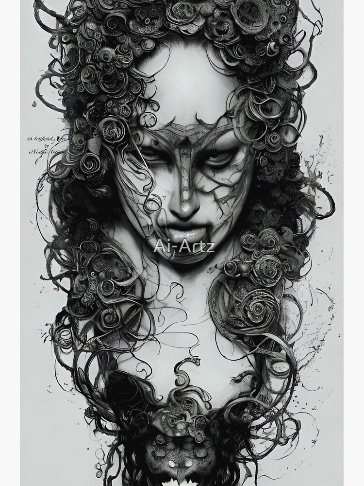 "Masquerading with Revenge in His Heart" Sticker for Sale by Ai-Artz ...