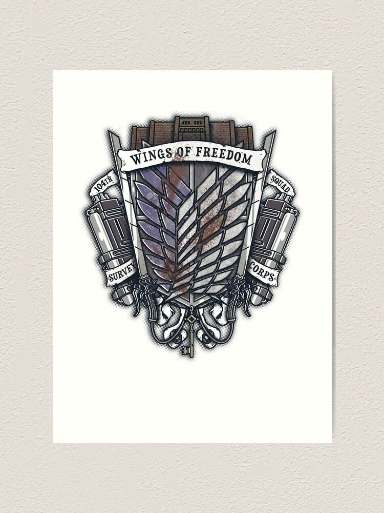 "Survey Corps Crest" Art Print for Sale by Arinesart | Redbubble