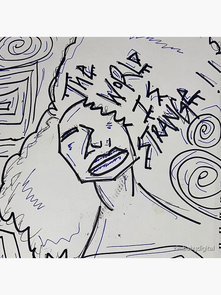 "The World Is Strange" Sticker for Sale by zimbabydigital | Redbubble