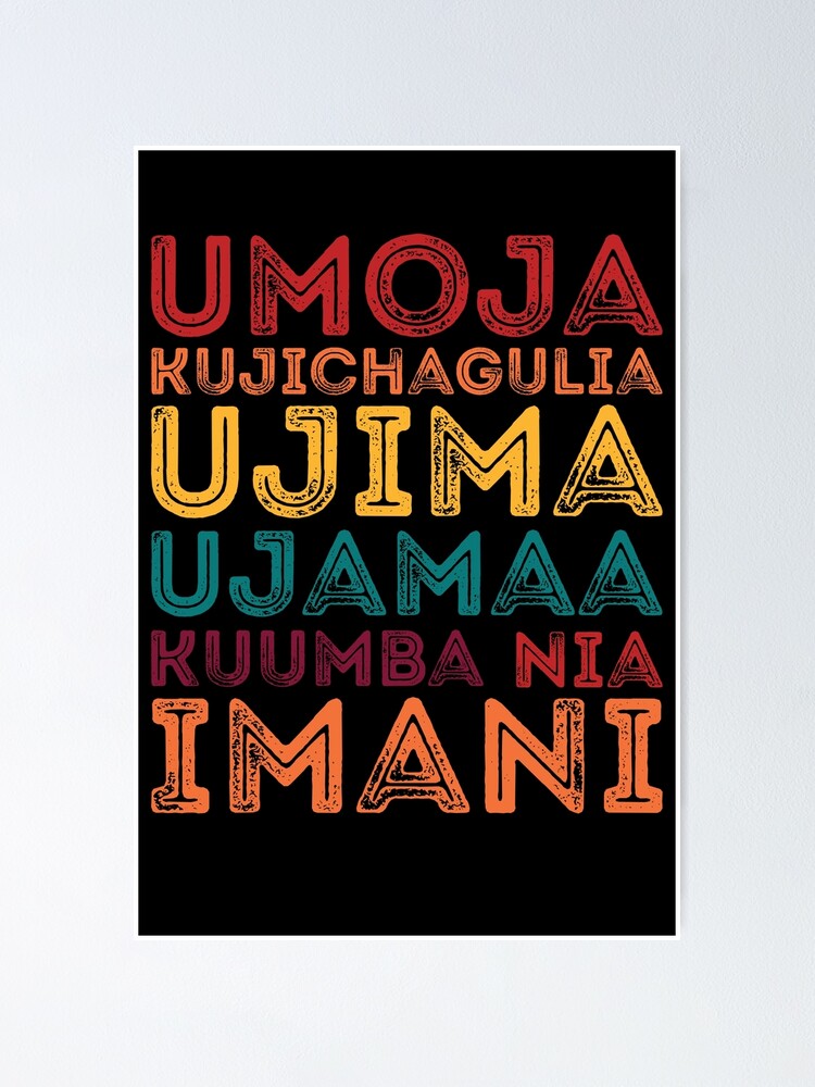 "7 Principles of Kwanzaa" Poster for Sale by Kays-creations | Redbubble