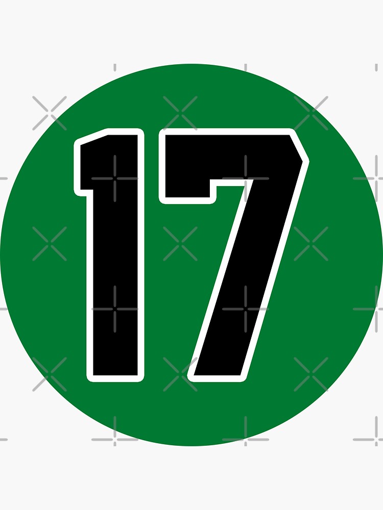 "John Havlicek Number 17" Sticker for Sale by RedPremium | Redbubble