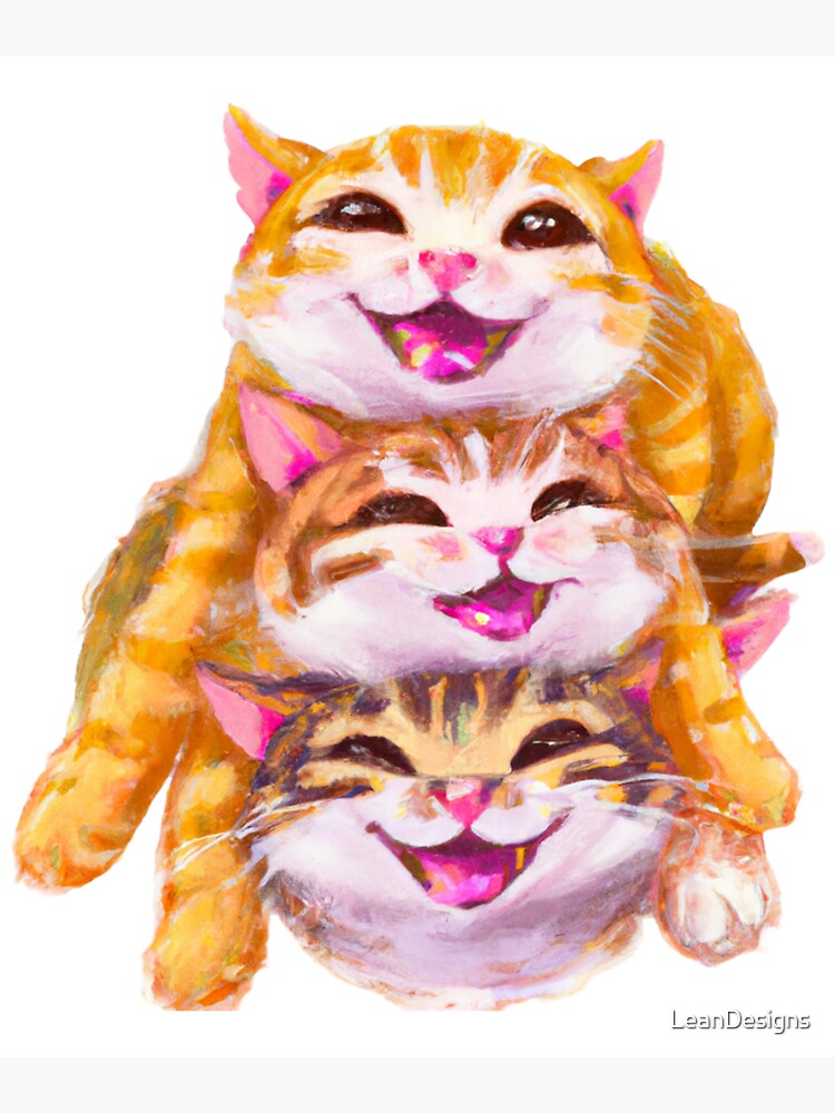 "Cat Stack. Stack of Animals" Sticker for Sale by LeanDesigns | Redbubble