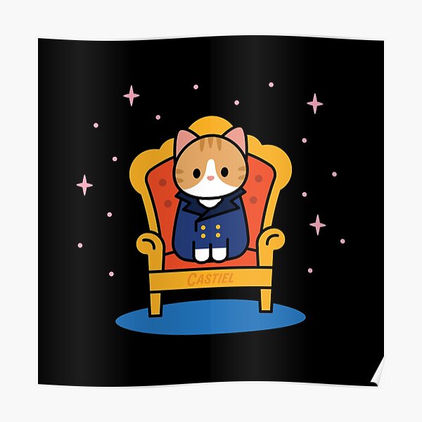 "Fancy Castiel the Cat" Poster for Sale by meugraphics | Redbubble
