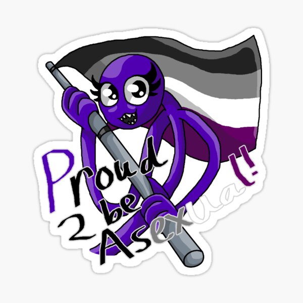 "Purple Asexual Pride (Rainbow Friends)" Sticker for Sale by Clawort ...