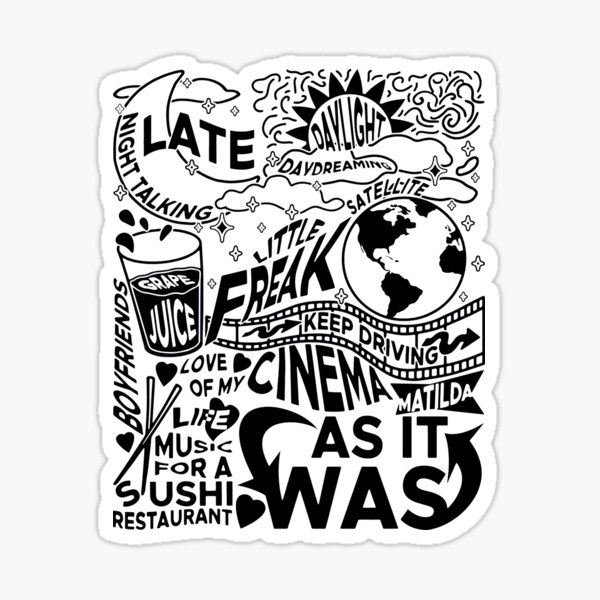 "Harry’s House Styles Music Tracking List Harry Fan Gift " Sticker for ...