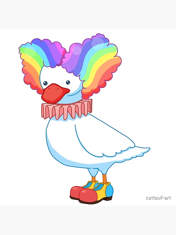"Silly Little Clown Duck" Poster for Sale by cattauf-art | Redbubble