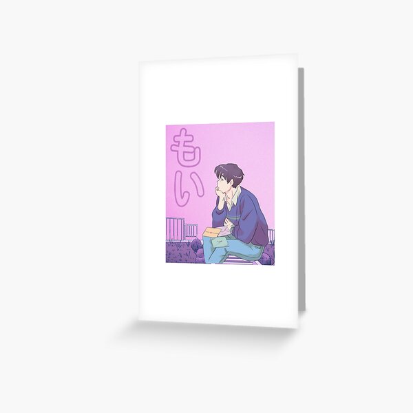 "anime boy - aesthetic otaku weeb cute kawai by N17V17" Greeting Card ...