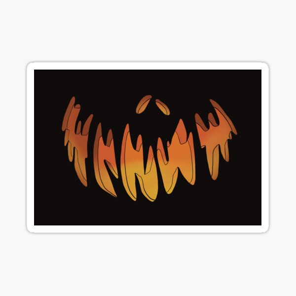 "Jack-o-lantern melty smile" Sticker for Sale by JPUnsolicited | Redbubble
