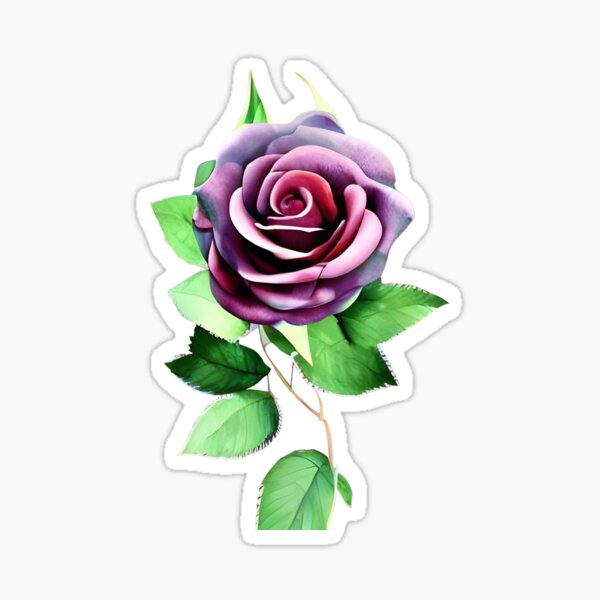 "Watercolour Rose Artwork" Sticker for Sale by CorneliusDesign | Redbubble