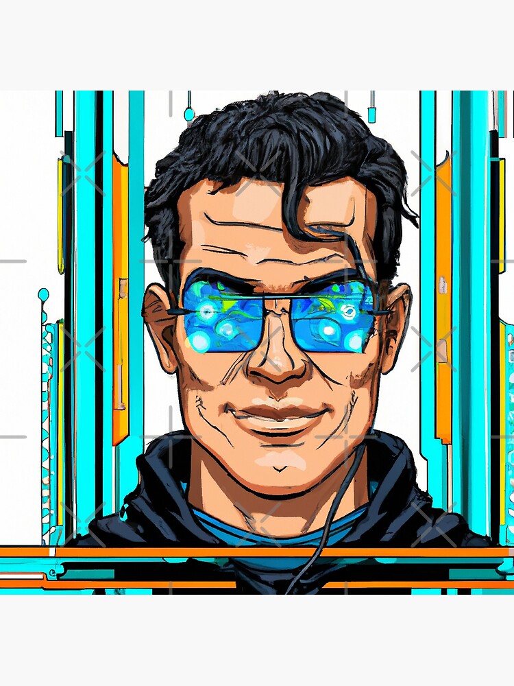 "Cool Cyberpunk Hacker in the Comic Book Style" Poster for Sale by ...
