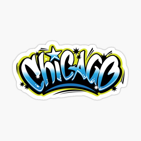 "Chicago Graffiti" Sticker for Sale by D4mon | Redbubble