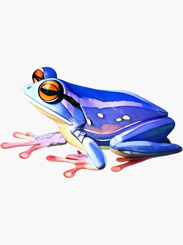 "Blue frog" Sticker for Sale by Gala-life1 | Redbubble
