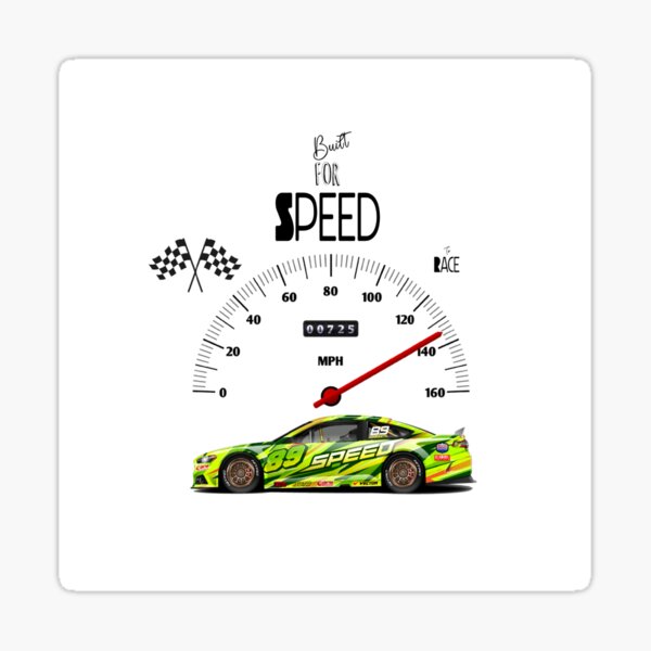 "Built For Speed Lime Color Sport Car" Sticker for Sale by ...