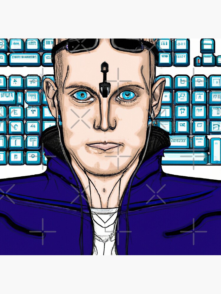 "Menacing Cyberpunk Futuristic Hacker" Poster for Sale by DrB100 ...