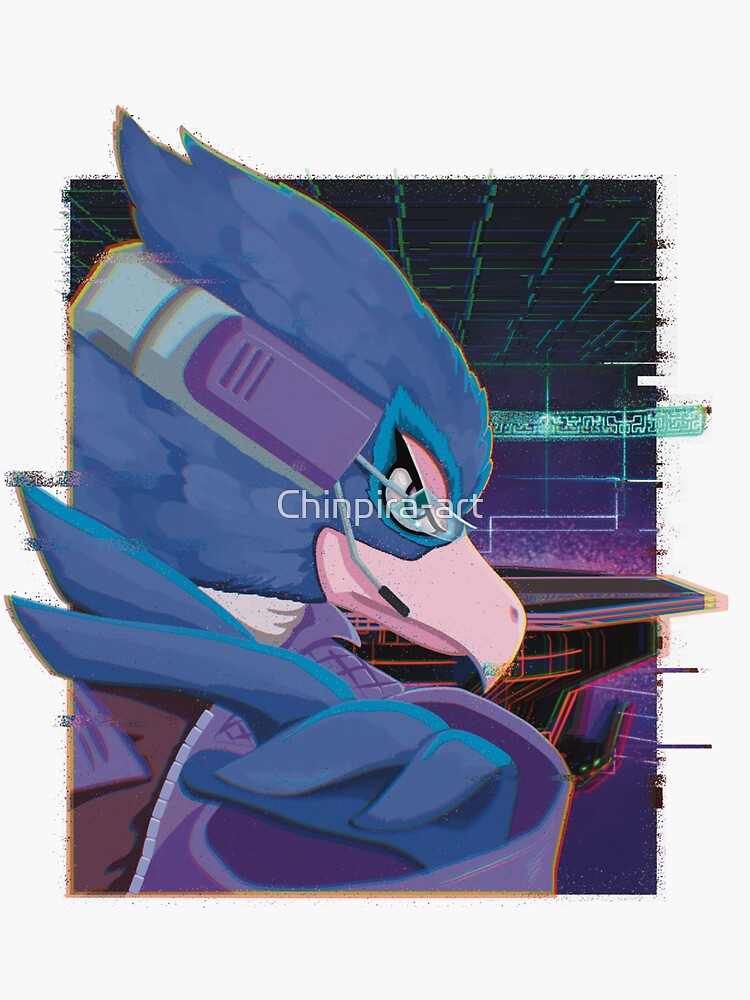 "Vaporwave Falco" Sticker for Sale by Chinpira-art | Redbubble
