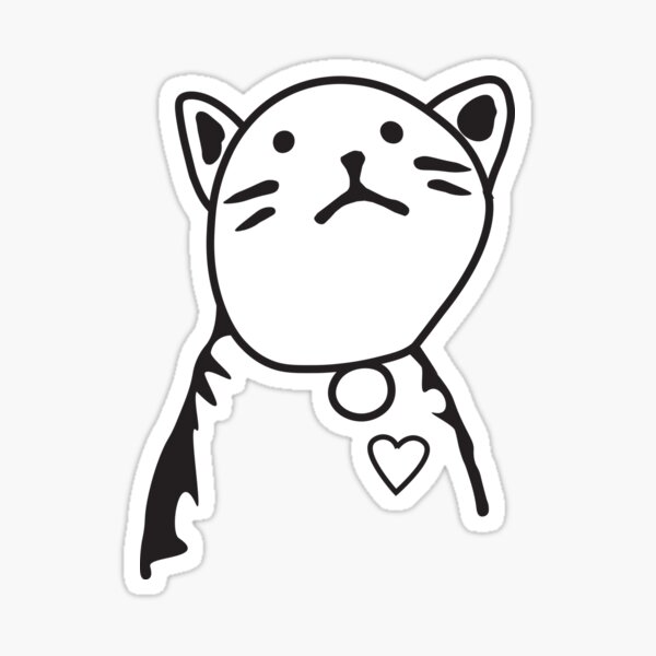 "Meow cat " Sticker for Sale by IMStor | Redbubble