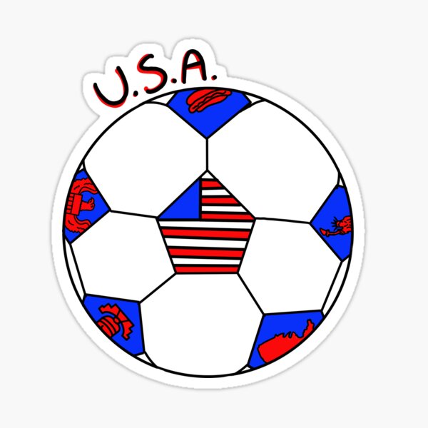 "USA Soccer Ball" Sticker for Sale by sofihue | Redbubble